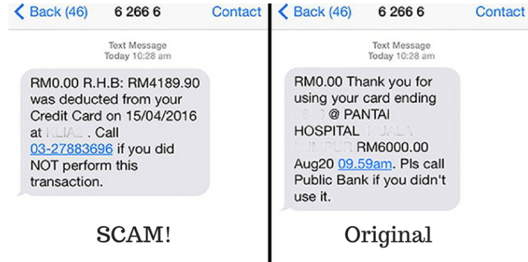 Public Bank reminds the public do not reply to fake messages! Otherwise ...