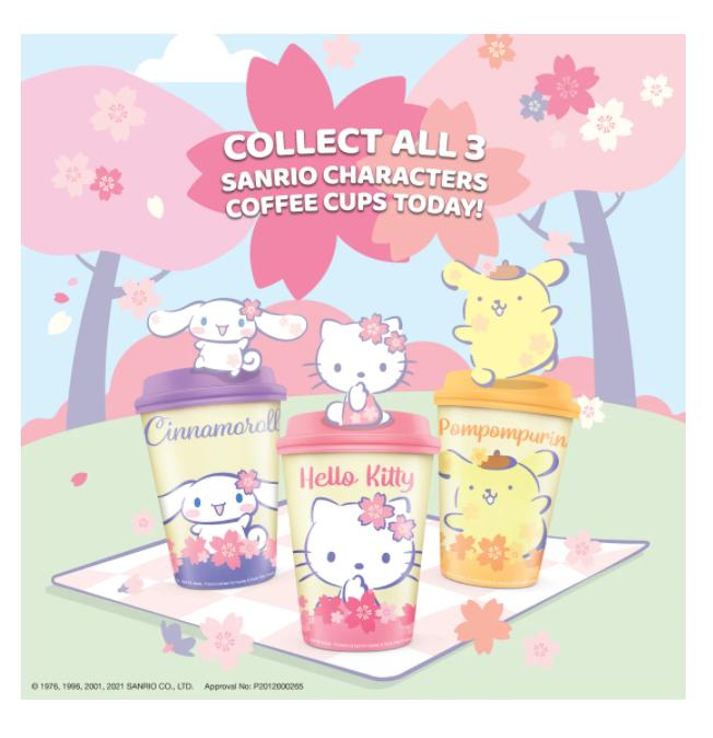Collect these adorable Sanrio series Coffee Cups when you purchase ...