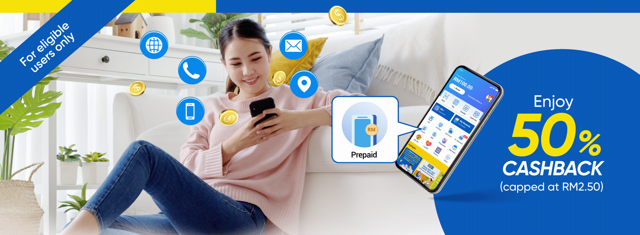 Get 50% cash back on prepaid cell phone add-ons with Touch 'n Go ...