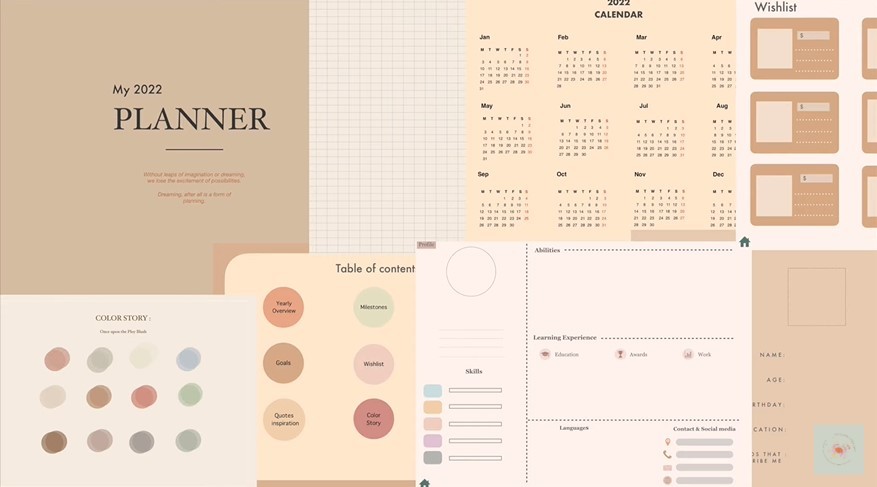 Free digital planner templates recommended for 2022! You'll find lovely ...