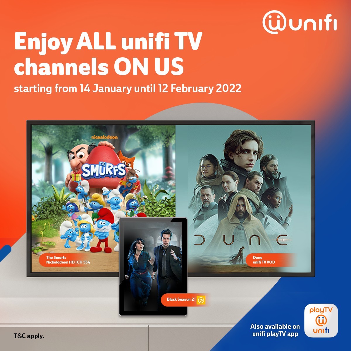 Unifi TV will open all channels for free from January 14 to February 12 ...