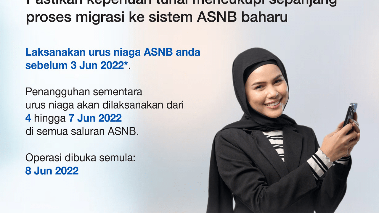 ASNB will migrate its systems and suspend service for four days! - Leh ...