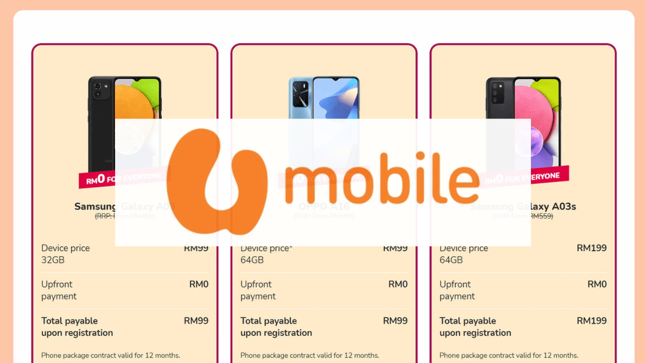 When you sign up for a U Mobile plan, you'll get a free phone. - Leh ...