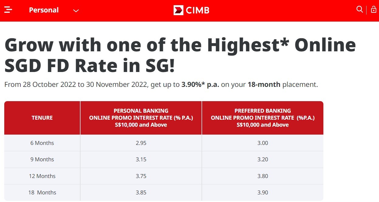 Singapore CIMB Fixed Deposit Offer up to 3.90%p.a. - Leh Leo Radio News