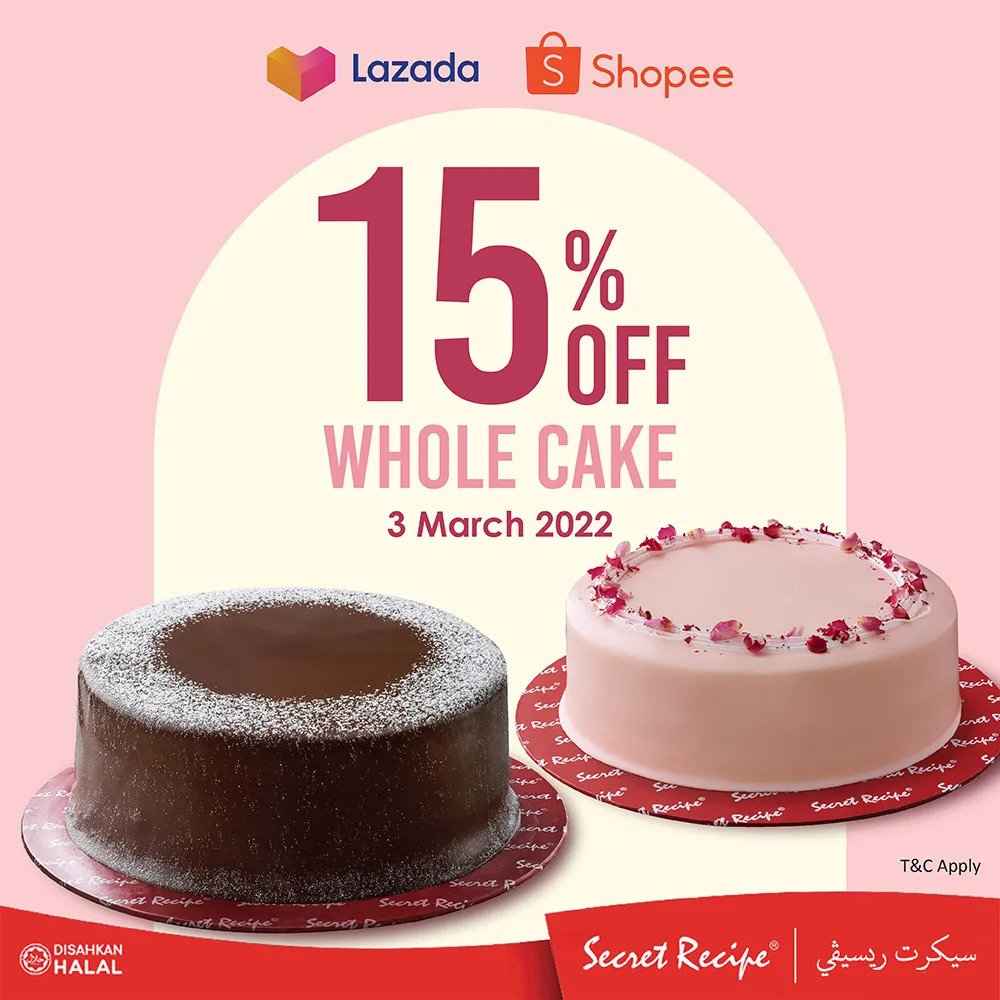 Secret Recipe 3.3 Super Value Offer! Whole cake for only RM66! - Leh ...