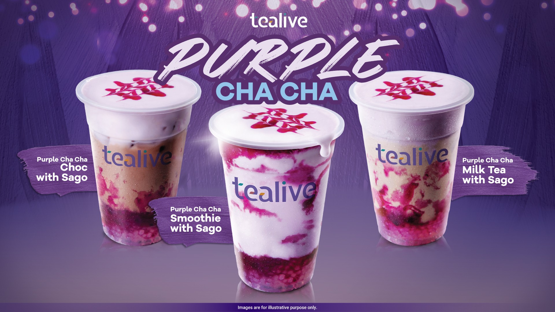 Tealive launches a new series of purple sweet potato drinks! The purple ...