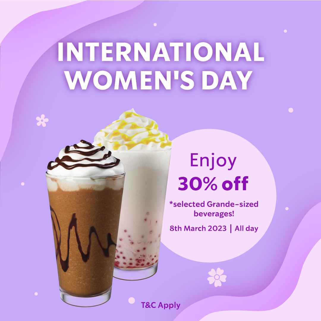 Starbucks launches a 3.8 Women's Day offer with a 30% discount on ...