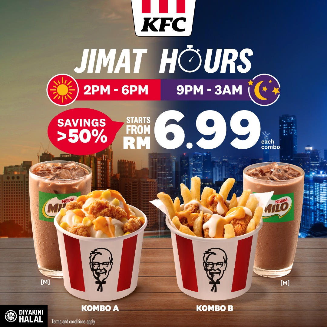 KFC Launches Jimat Hours Set Meal, Selected Set Meals Only RM6.99. - Leh Leo Radio News