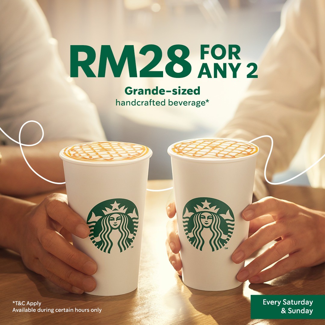 2 Starbucks drinks for only RM28! - Leh Leo Radio News