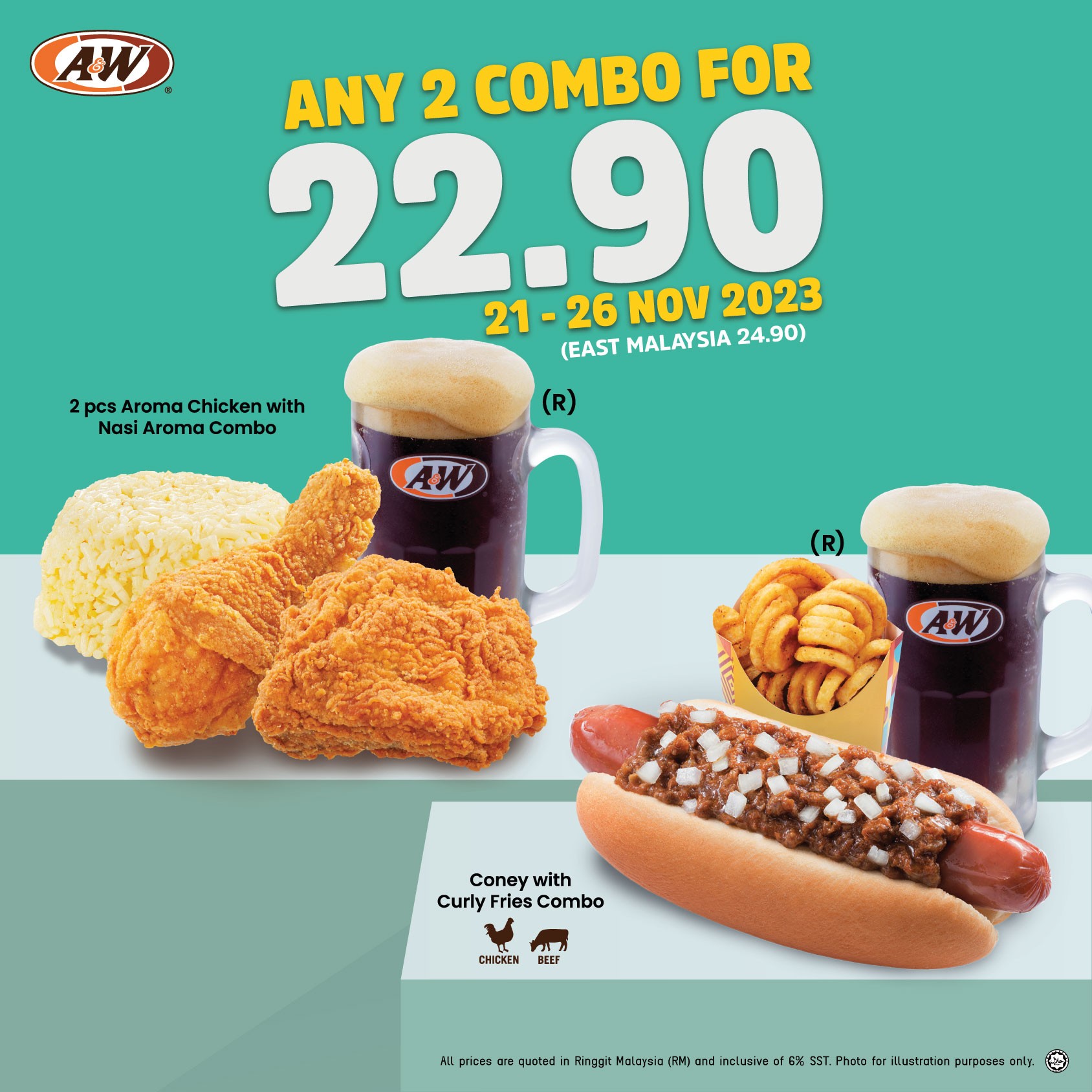 A&W launches 6-day promotion with 2 packages for RM22.90 only! - Leh ...